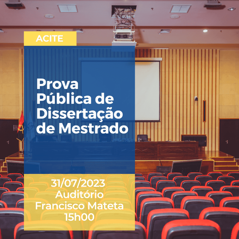 Prova Pública de Dissertação de Mestrado – ACITE